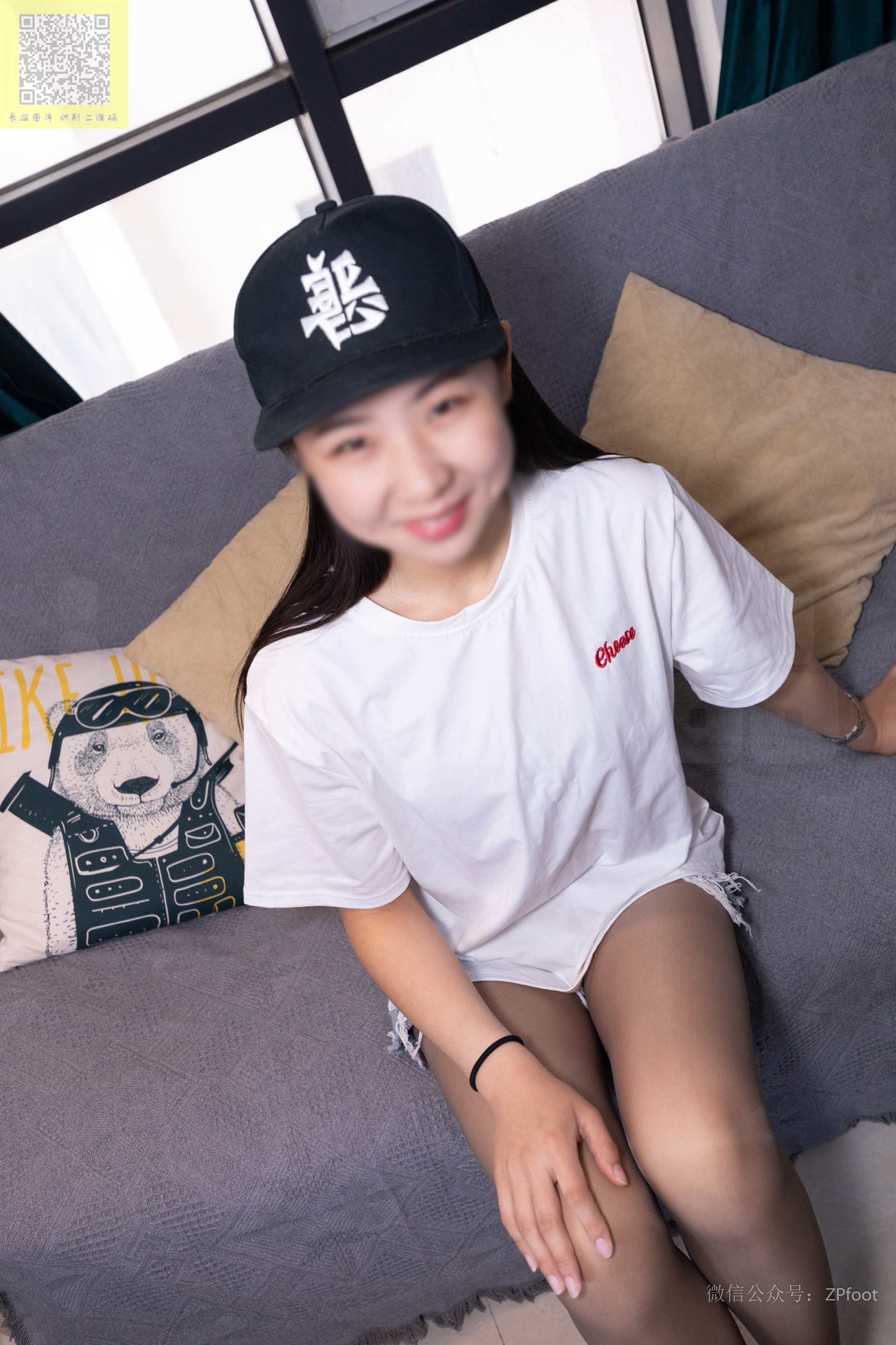 ISS山茶摄影 328 灰丝短裤 75P - 库里丝